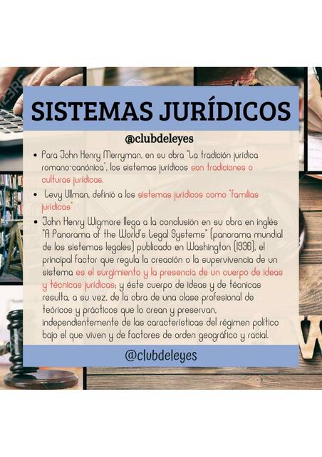 Sistemas jurídicos | Club de leyes | uDocz