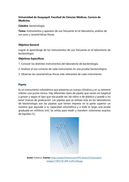 Instrumentos y aparatos de uso frecuente en el laboratorio análisis de ...
