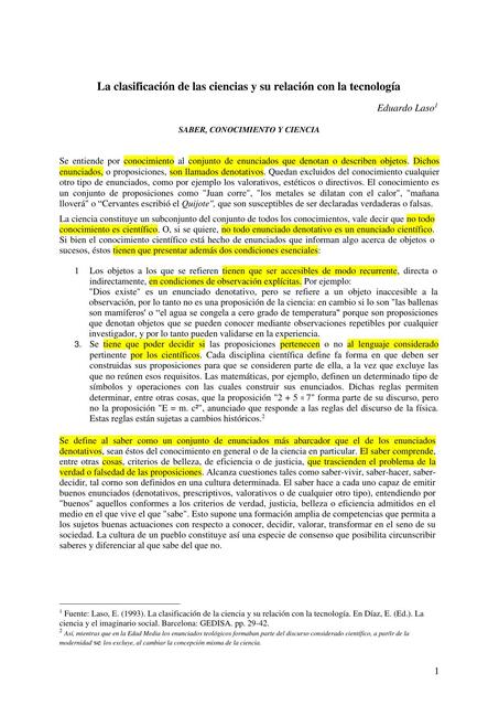 Clasificación de las ciencias y su relación con la tecnología | Julio ...
