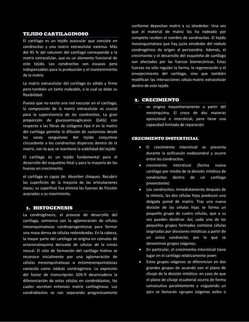 Tejido cartilaginoso | Andrea Blanca | uDocz Tejido cartilaginoso | Andrea Blanca | uDocz