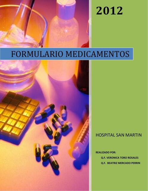 Formulario medicamentos - medicamentos -fármacos | Ari Valenzuela | uDocz