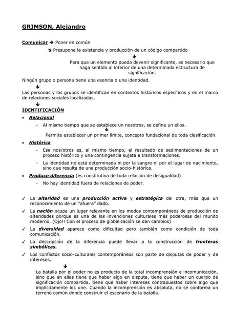 Grimson, Alejandro | Todo de Comunicación Social UBA | uDocz