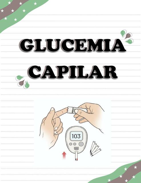 Resúmenes de Glucemia capilar | Descarga apuntes de Glucemia capilar