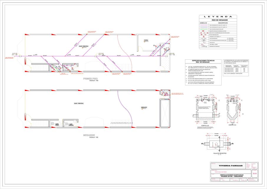 PLANO RED DE DESAGUE IS 01 A1 | Lenin Darlin Estela Loayza | uDocz