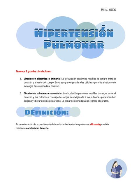 Hipertensión Pulmonar Vidas Medicas Udocz