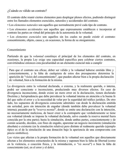 Elementos de existencia del contrato | uDocz