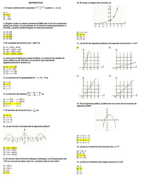 MATEMÁTICAS RESPUESTAS unam | LEonel Rico | uDocz