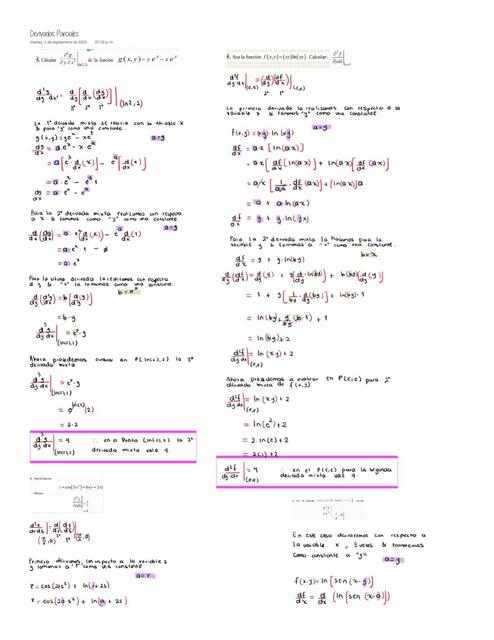 Ejercicios de Derivadas Parciales | Apuntes con cremosito el inge | uDocz