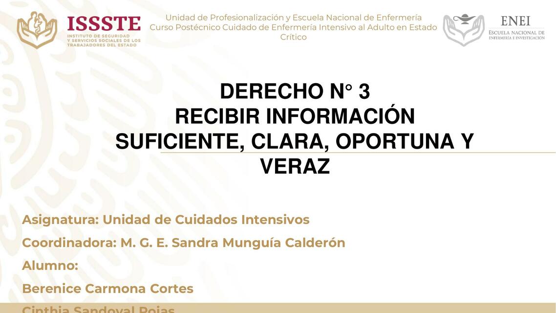Recibir información suficiente, clara, oportuna y veraz | Cinthia ...