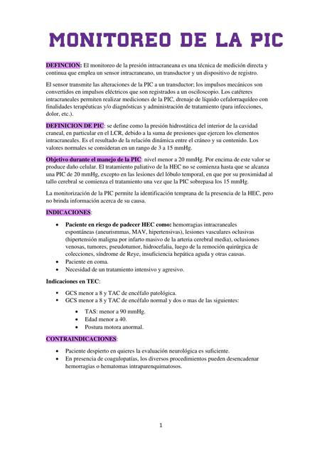 MONITOREO DE PIC DVE | uDocz