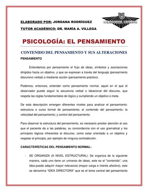 Psicología El Pensamiento Jordana Udocz