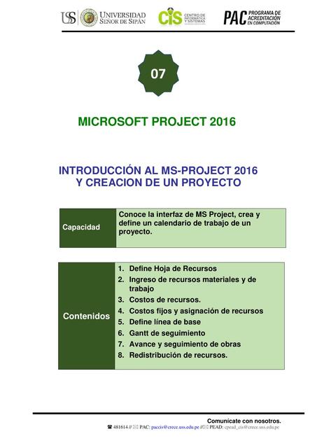 Microsoft project | Gonzalo De La Oliva Costa | uDocz