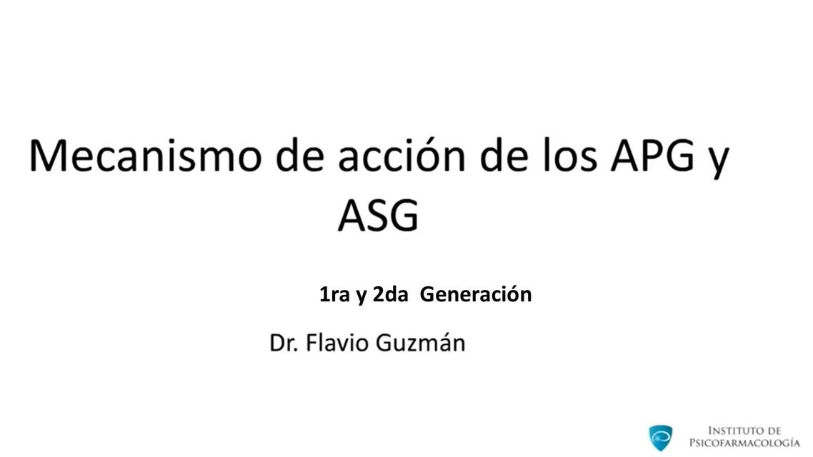 Mecanismo de acción de los APG y ASG | rosario sanchez | uDocz