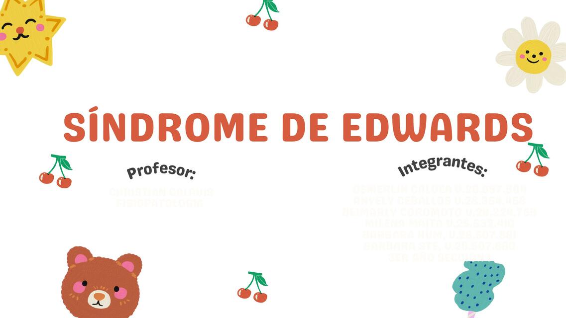 Síndrome de Edwards | Osmerlin Caldea | uDocz