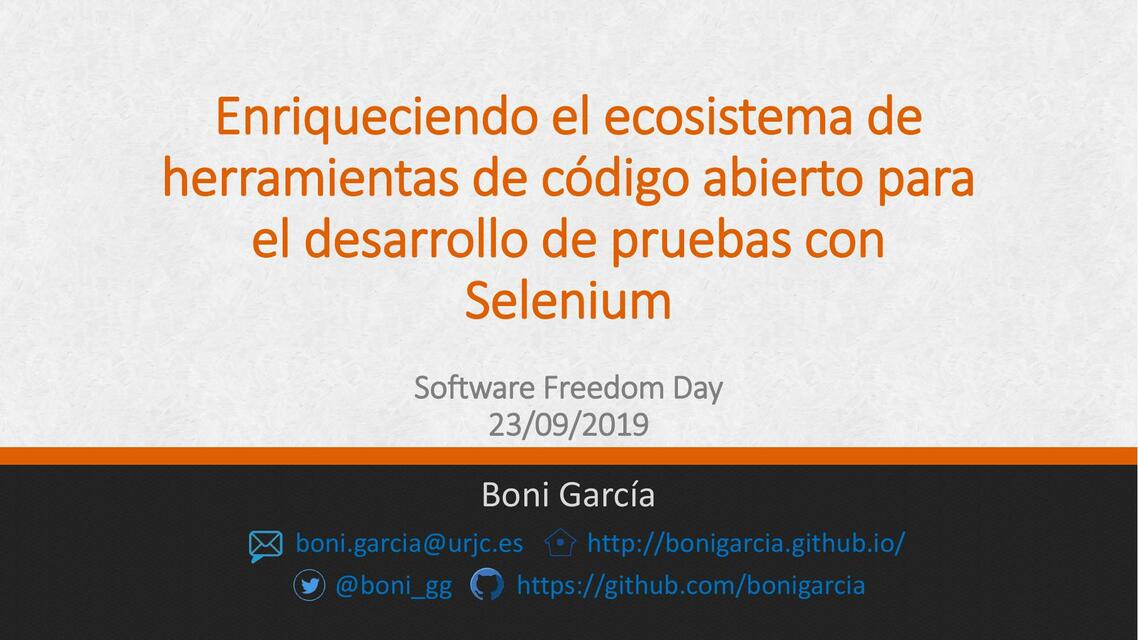 Enriqueciendo el ecosistema de herramientas de código abierto para el desarrollo de pruebas con ...