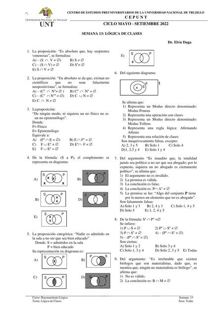 Transferencia Semana 13 - Lógica de clases | ass meno | uDocz