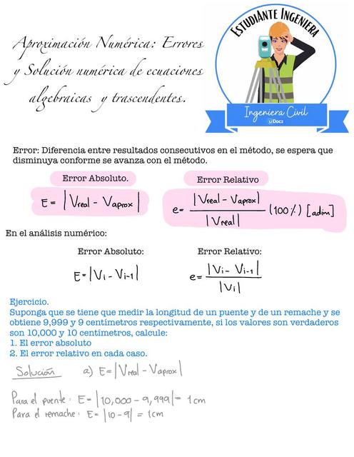 Aproximación Numérica | Análisis Numérico | Apuntes Digitales GAMMA | uDocz