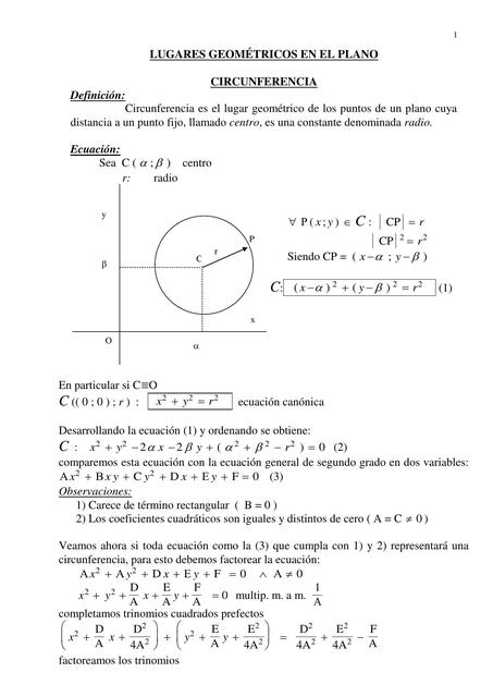 Lugares geometricos en el plano Cónicas | El Rincón de la Ingeniería ...