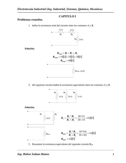 Flashcards de Ejercicios de Electricidad | Por RUBEN SEDANO RAMOS | uDocz