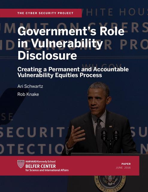 Government’S Role In Vulnerability Disclosure | HackerNews | uDocz