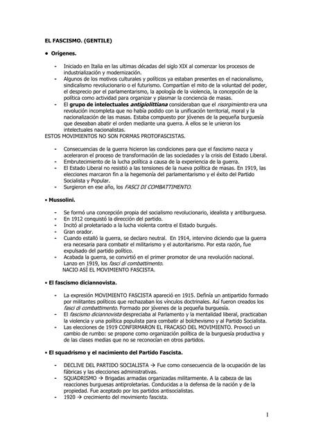 El facismo. Gentile | Todo de Comunicación Social UBA | uDocz