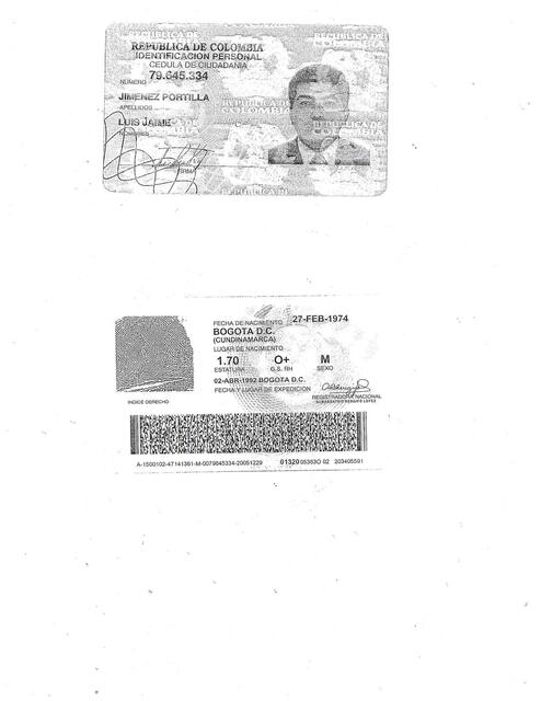 CEDULA ING LUIS JAIME | yoliis Diiaz | uDocz