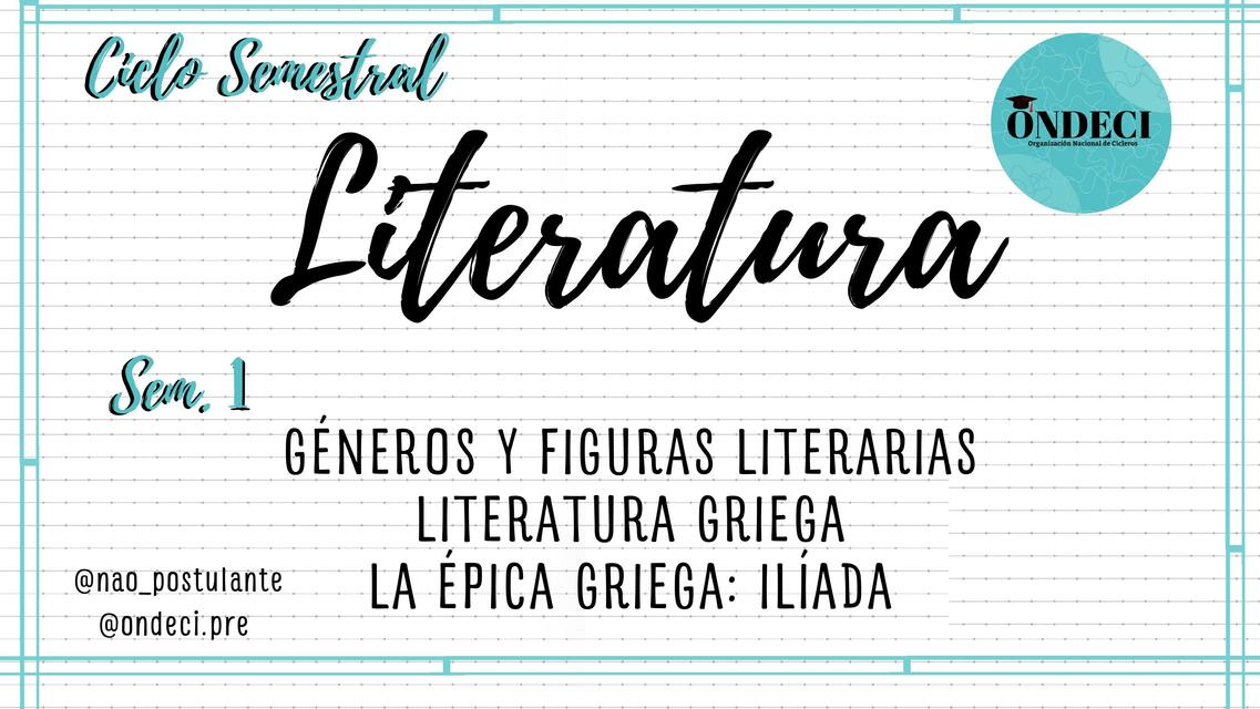Literatura S1 - Teoría | ONDECI | uDocz