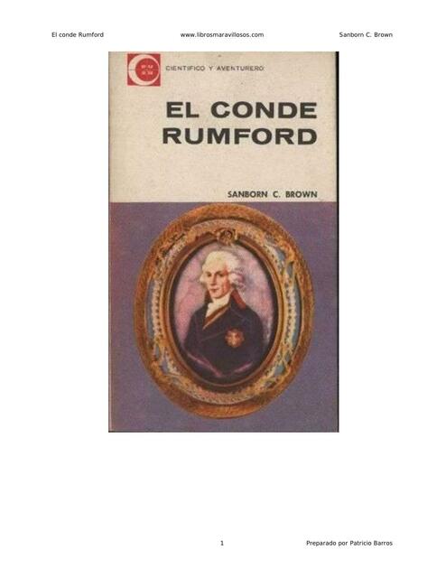 El Conde Rumford- Sanborn C Brown | Viridiana Pacheco | uDocz
