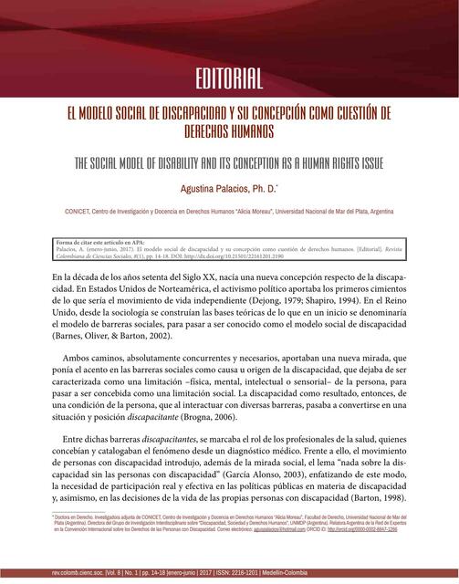 El modelo social de discapacidad | Yael Belén | uDocz