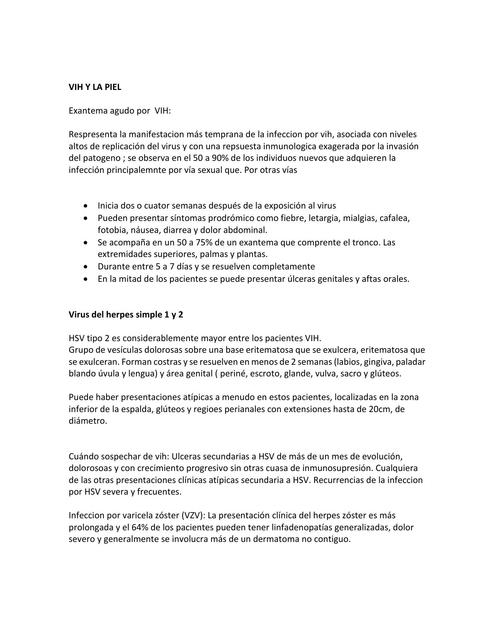 VIH y la piel | OSCAR | uDocz