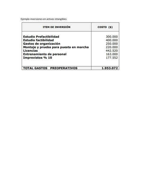 Ejemplo Inversiones en Activos Intangibles | mauro r | uDocz