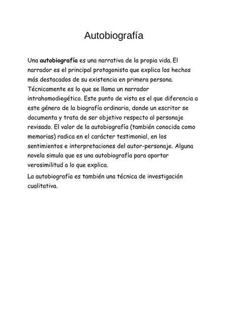 Autobiografía | Joel | uDocz