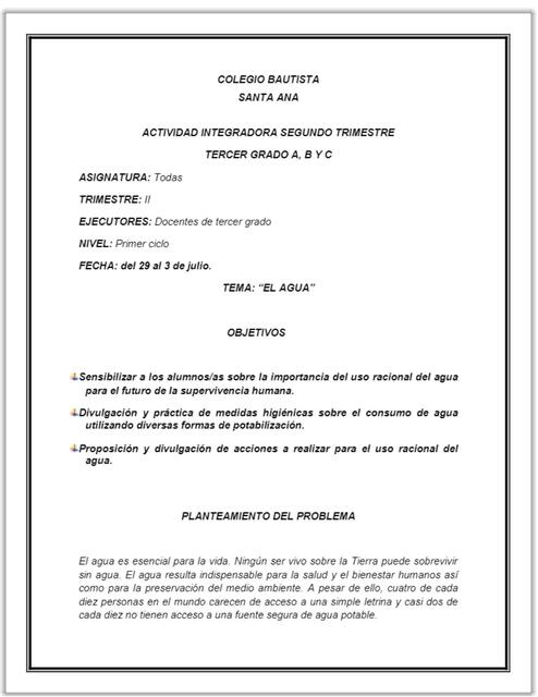 Actividad integradora planteamiento del problema. ¿cómo se contamina el ...