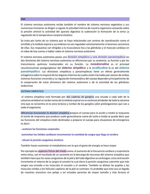Sistema Simpático y Parasimpático | Aylen Acosta | uDocz