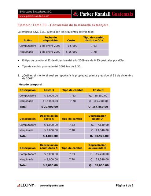 Conversión de la moneda extranjera | Katherine Monsalve | uDocz