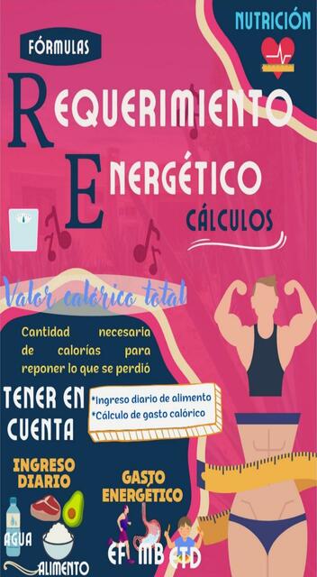 Fórmulas requerimiento energético. | karito VM | uDocz