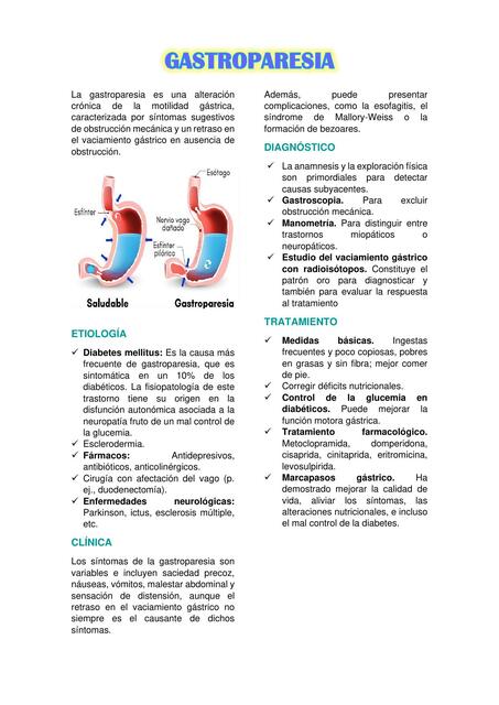 Gastroparesia | Lilibeth Zambrano | uDocz