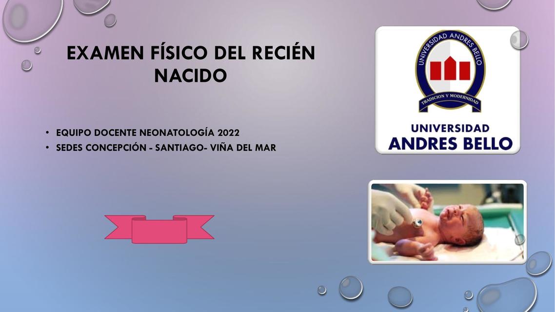 Examen físico del recién nacido | Paula | uDocz