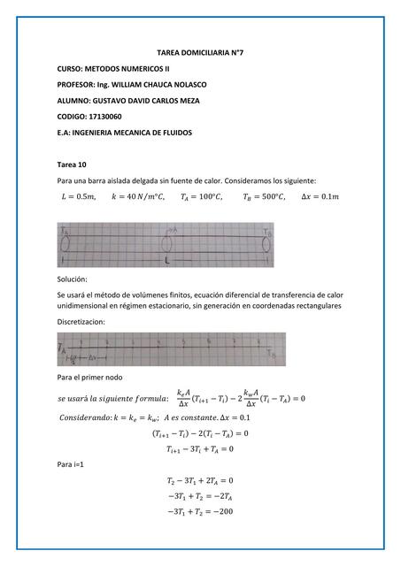 Metodos numericos II septima tarea | Gustavo David Carlos Meza | uDocz