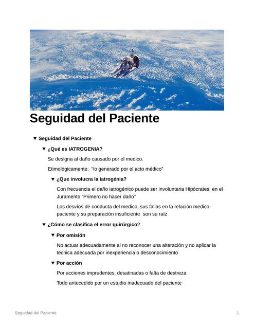 Seguridad del Paciente | ESPM MEDICINA | uDocz