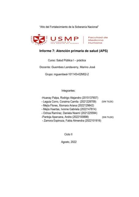 Atención Primaria de Salud (APS) | Ivonne Mejía | uDocz