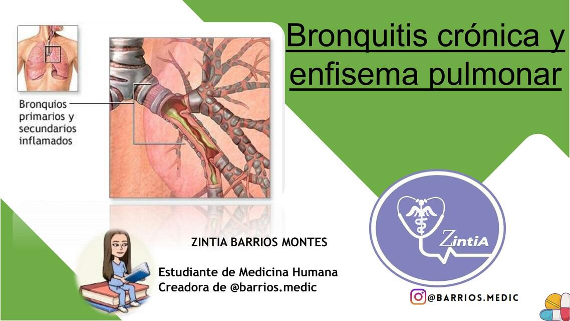 Flashcards de Bronquitis crónica y enfisema pulmonar | Por BARRIOS MEDIC 👩‍⚕️📚 | uDocz