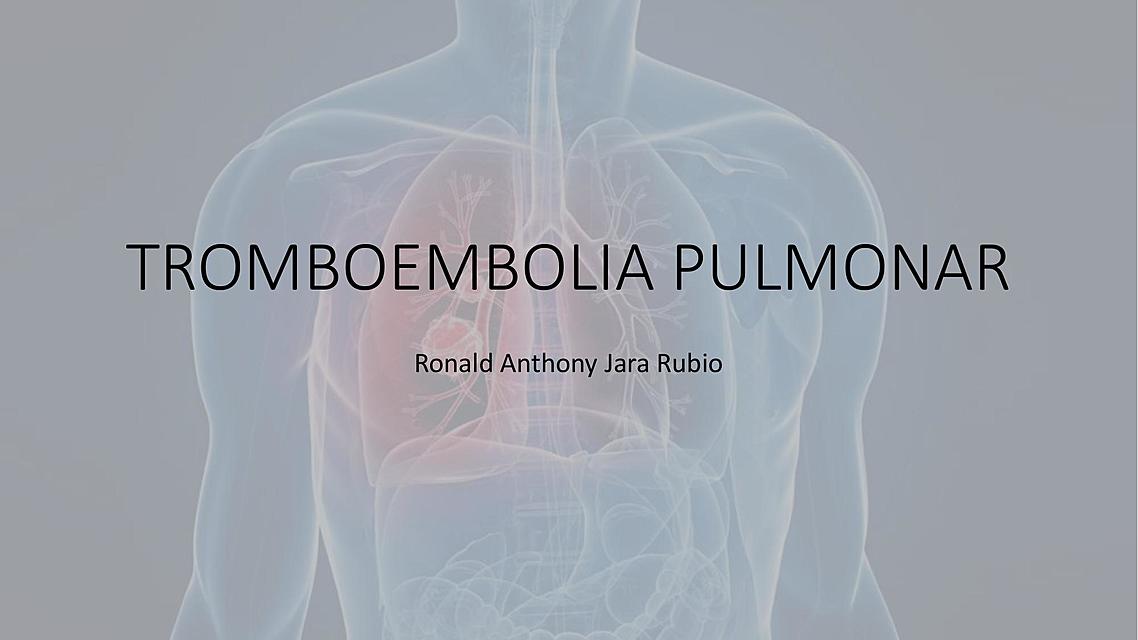 TODO SOBRE TROMBOEMBOLIA PULMONAR | dx.allmed | uDocz
