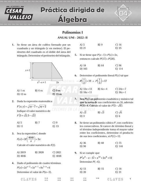 Algebra - Sem4 | PreUny | uDocz