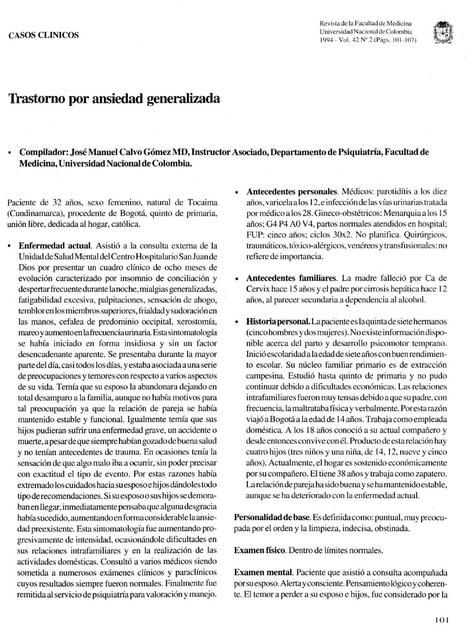 Trastorno por Ansiedad Generalizada | Yobeli Hernandez | uDocz