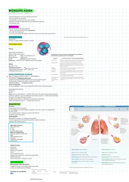 Bronquitis aguda | Jhoana Pérez Reyes | uDocz