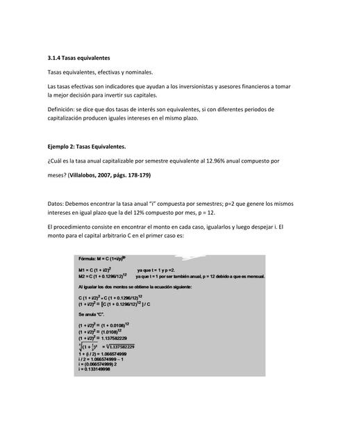 tasa equivalente | LEonel Rico | uDocz