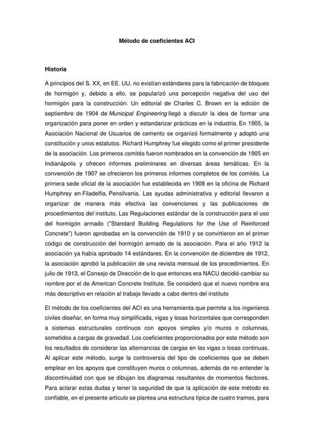 Método de coeficientes ACI | Anthonny Alvarado Fernandez | uDocz