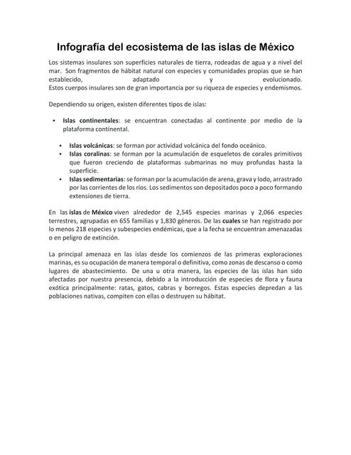 Resúmenes de Islas continentales | Descarga apuntes de Islas continentales