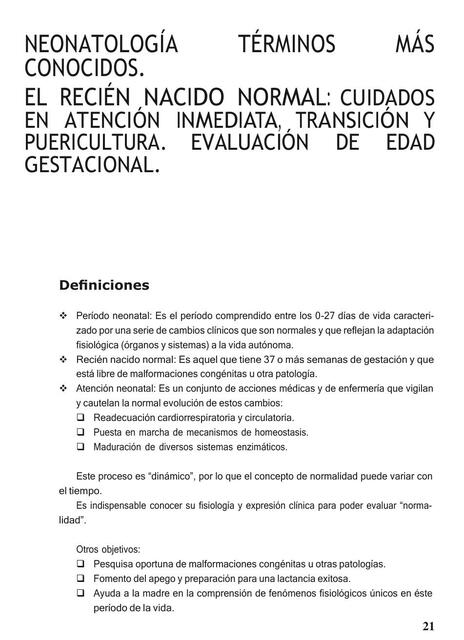 Neonatología Términos Más Conocidos. El Recién Nacido Normal, Cuidados ...